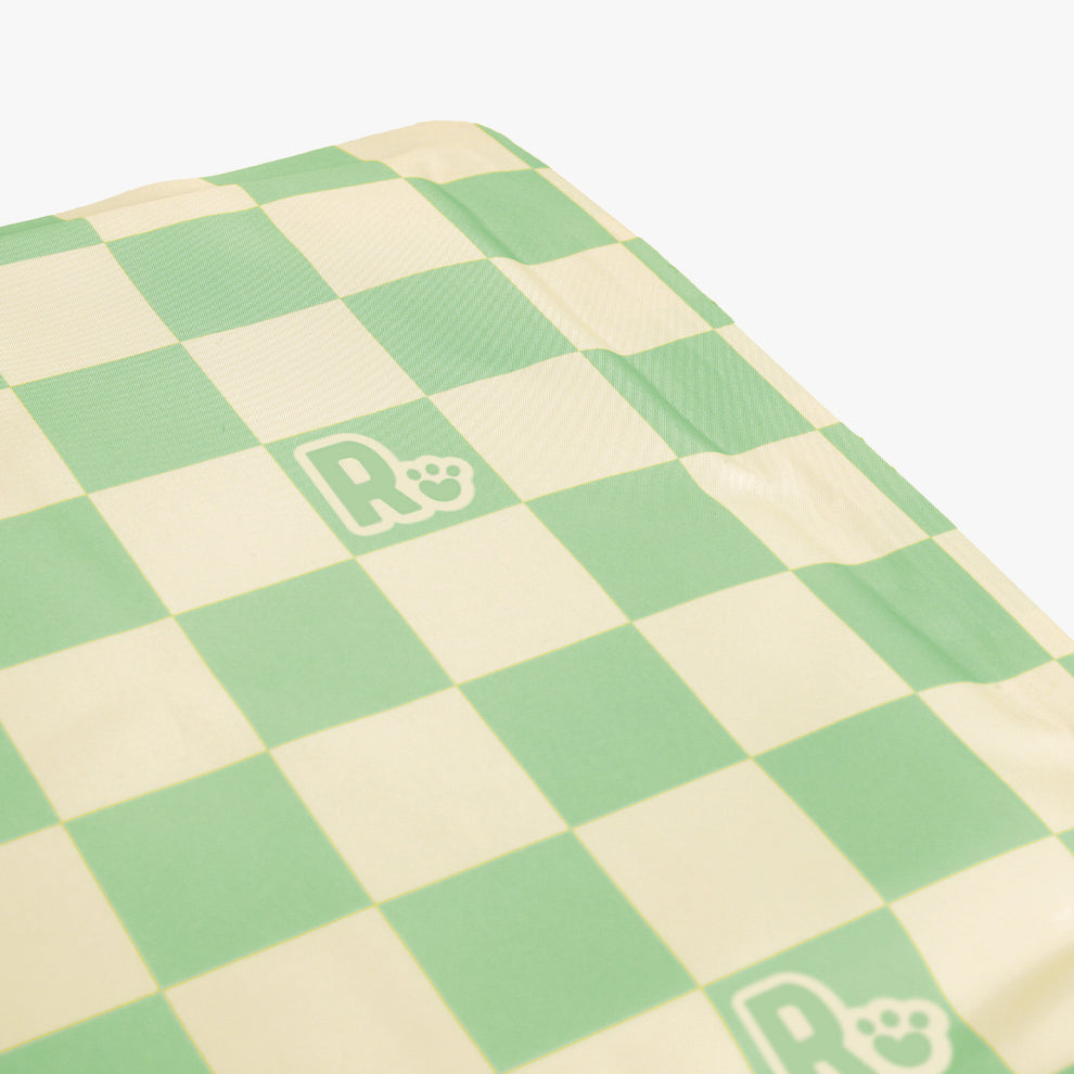 Green Checkered Pet Cool Mat | Rosewood Cooling Mat | Lords & Labradors