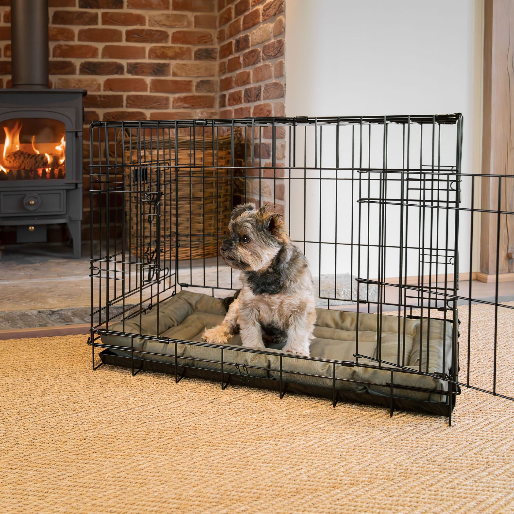 Crate Maze Mat In Forest | Dog Cage Mat & Pads | Lords & Labradors