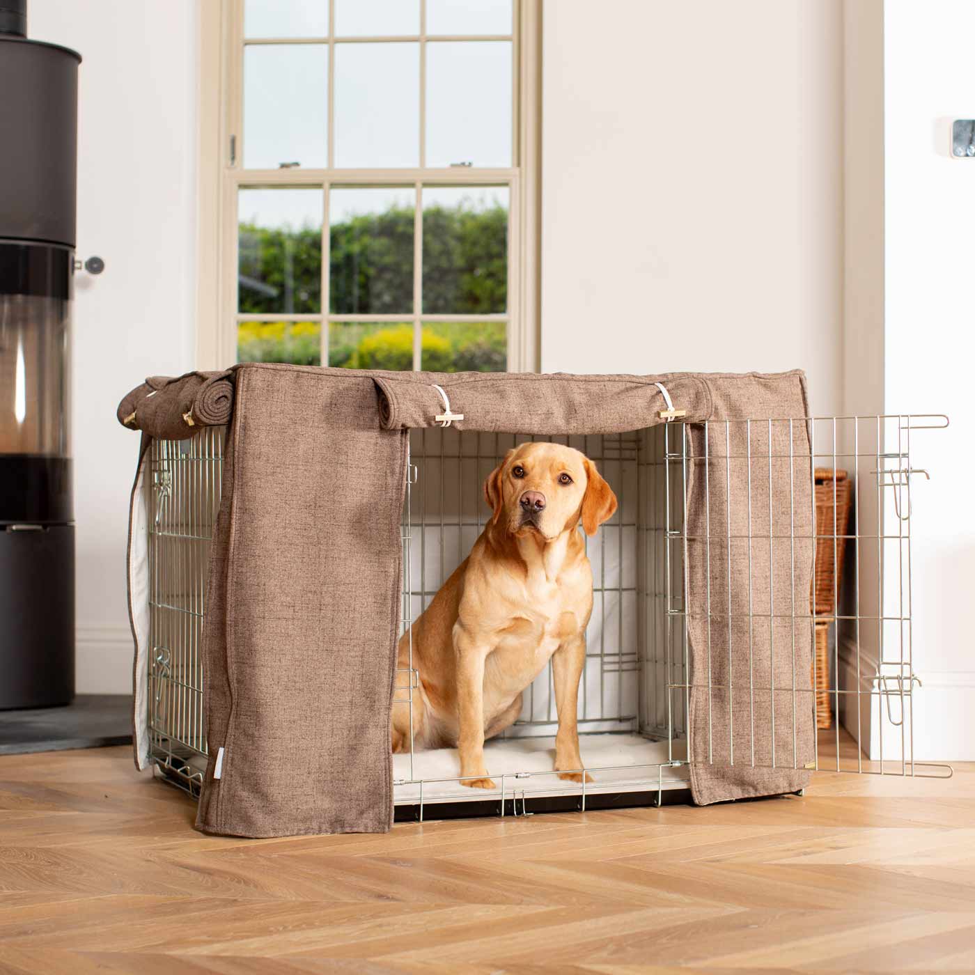 Inchmurrin Umber Dog Crate & Crate Cover | Crate Bedding | Lords ...