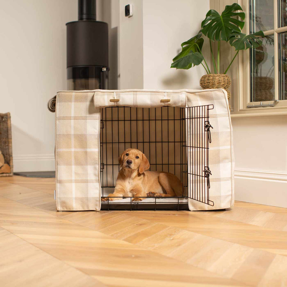 Dog Crate & Natural Tweed Crate Cover | Dog Crate | Lords & Labradors