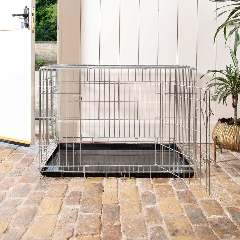 Deluxe Silver Dog Crate | Metal Dog Crate | Lords and Labradors – Lords ...