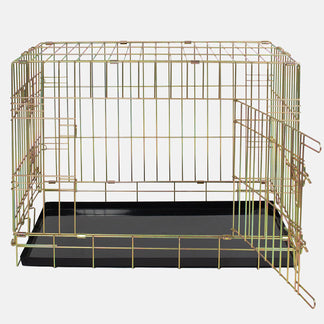 Deluxe Gold Dog Crate | Metal Dog Crates | Lords & Labradors