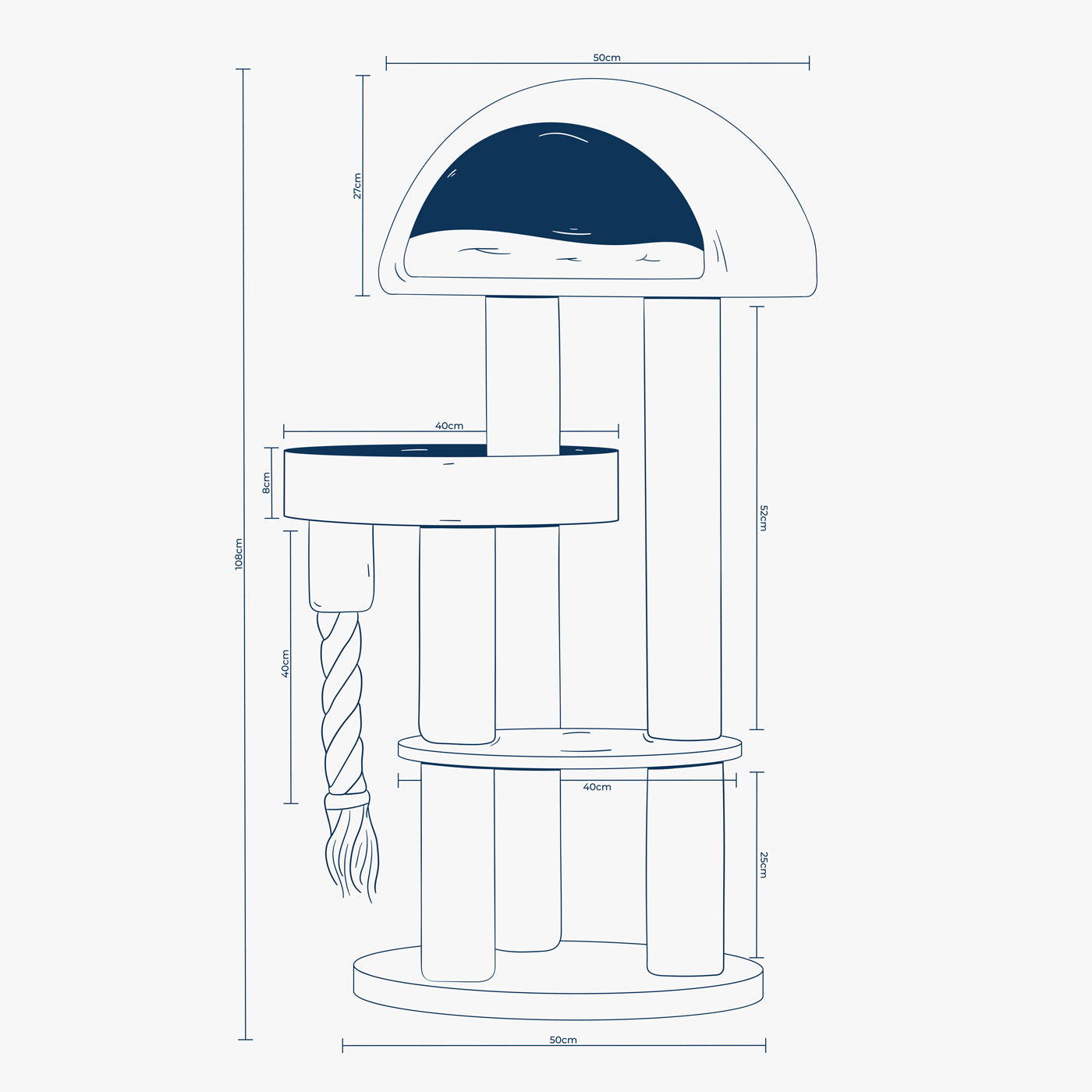 Helsinki The Dome Cat Tree | Cat Scratch Post | Lords & Labradors