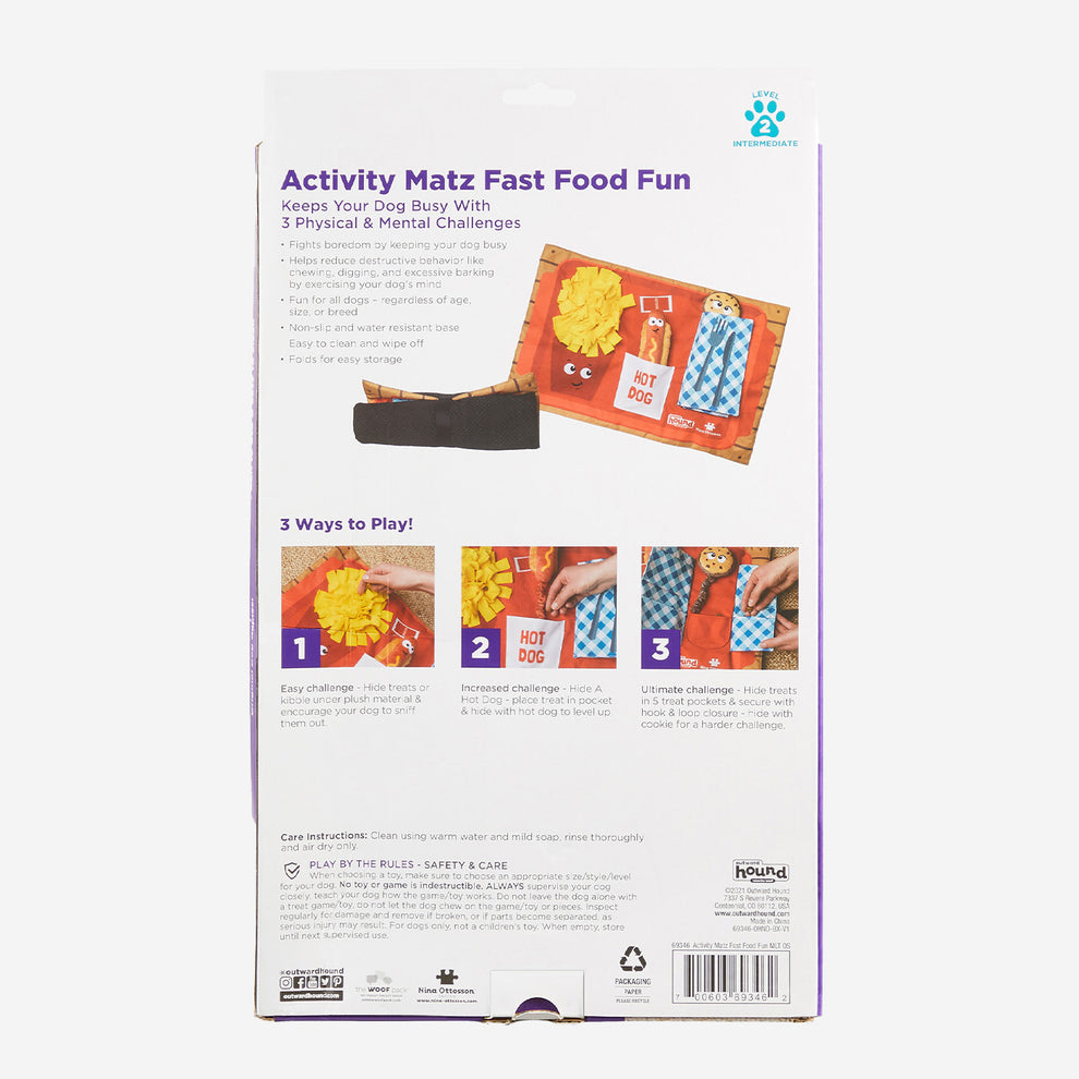 Rosewood Dog Activity Matz Fast Food Fun Mat | Lords & Labradors