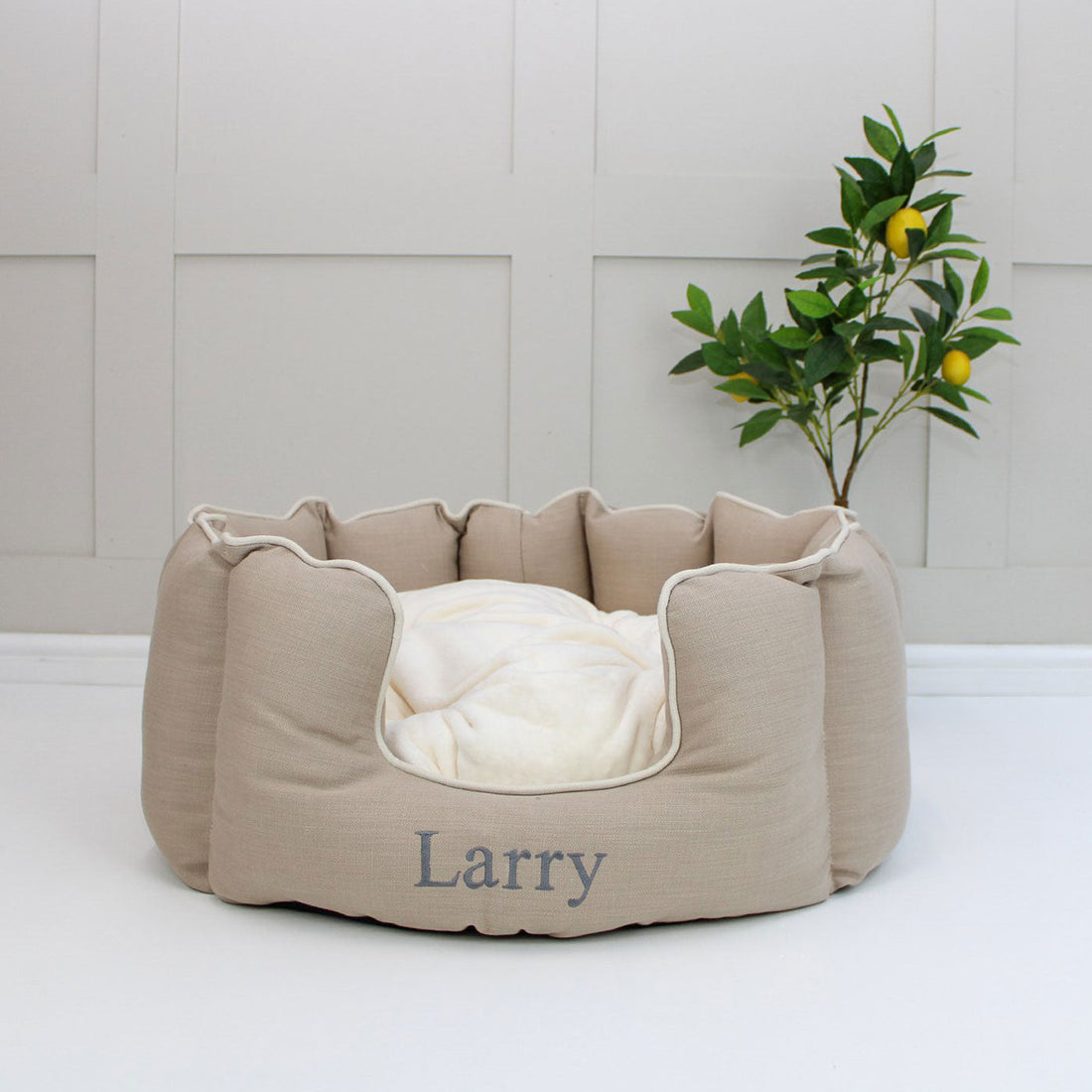 Savanna Oatmeal High Sided Cat Bed | Cosy Cat Beds | Lords & Labradors
