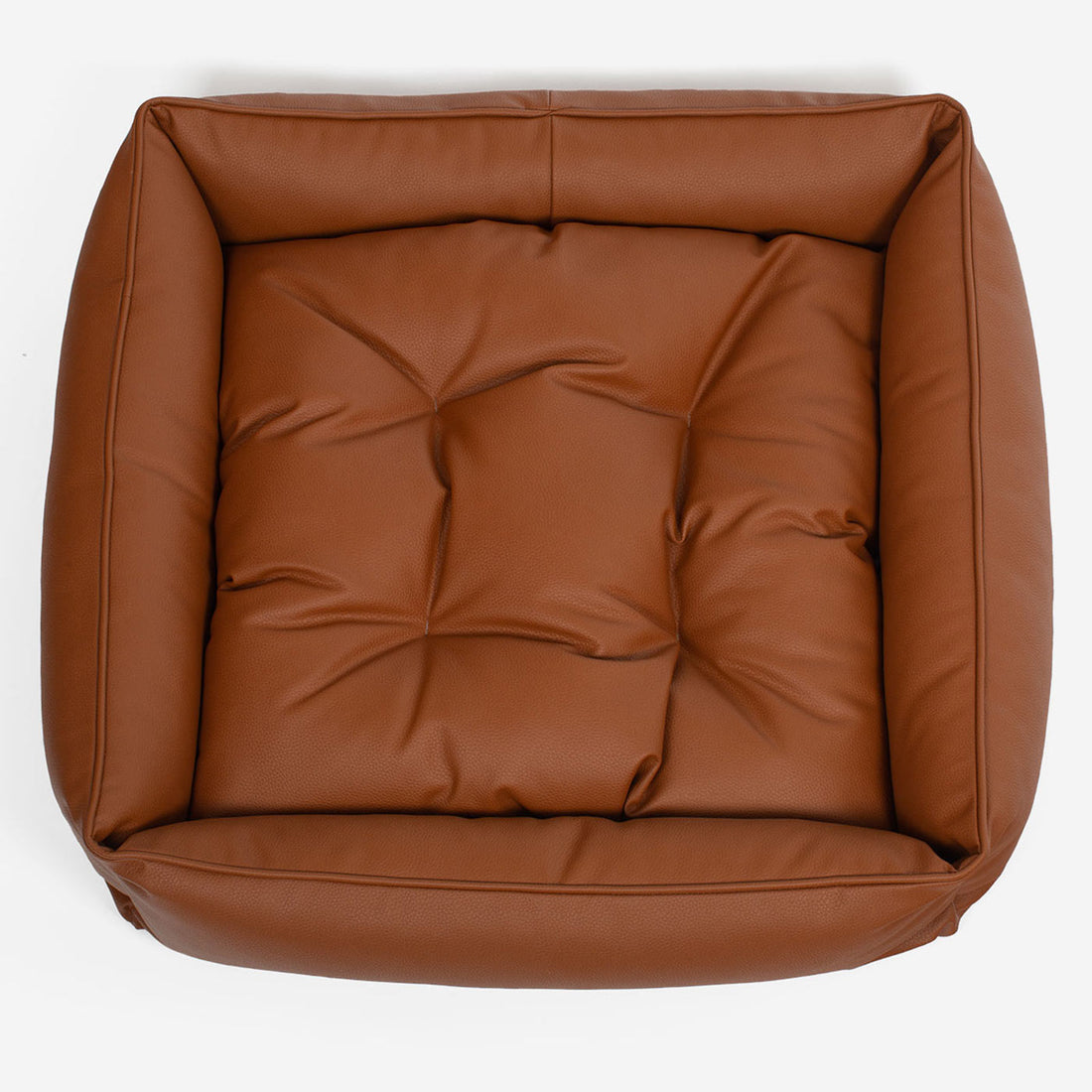 Box Bed With Removable Covers in Rhino Tough Ember Faux Leather by Lor ...