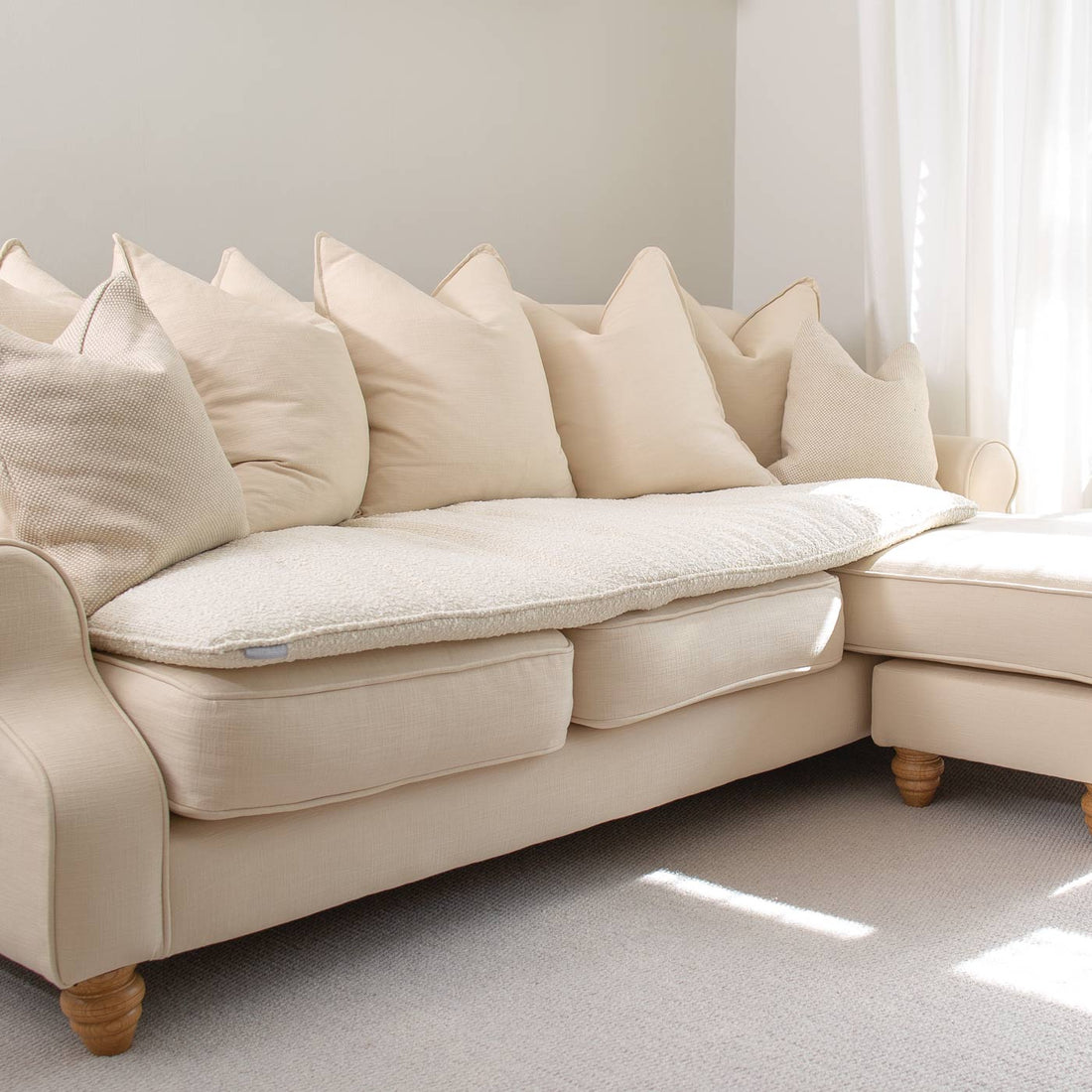 Luxury Bouclé Sofa Topper | Dog Beds | Lords & Labradors