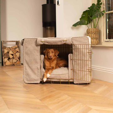 Deluxe Gold Dog Crate | Metal Dog Crates | Lords & Labradors