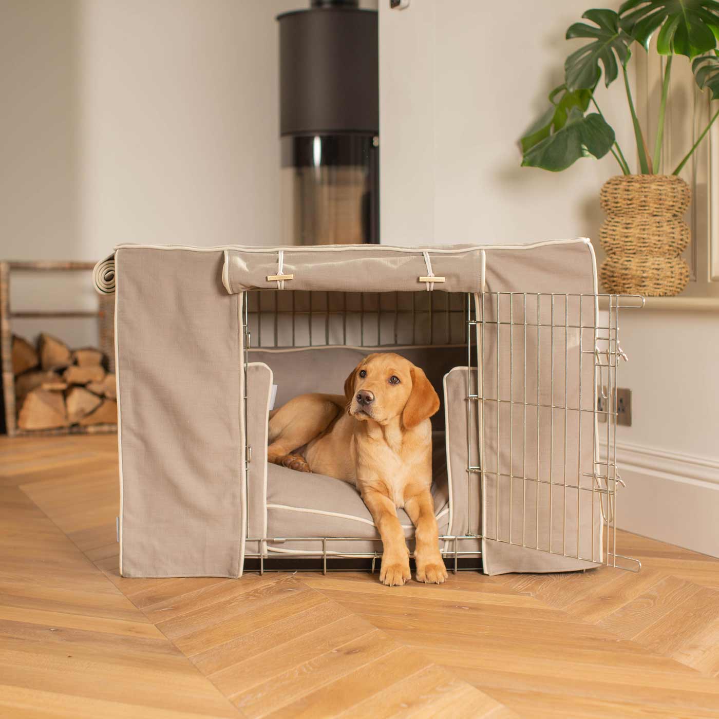 Savanna Stone Dog Crate Set | Crate Bedding Set | Lords & Labradors