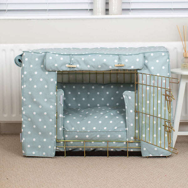 Duck Egg Spot Crate Set | Dog Crate Set | Lords & Labradors