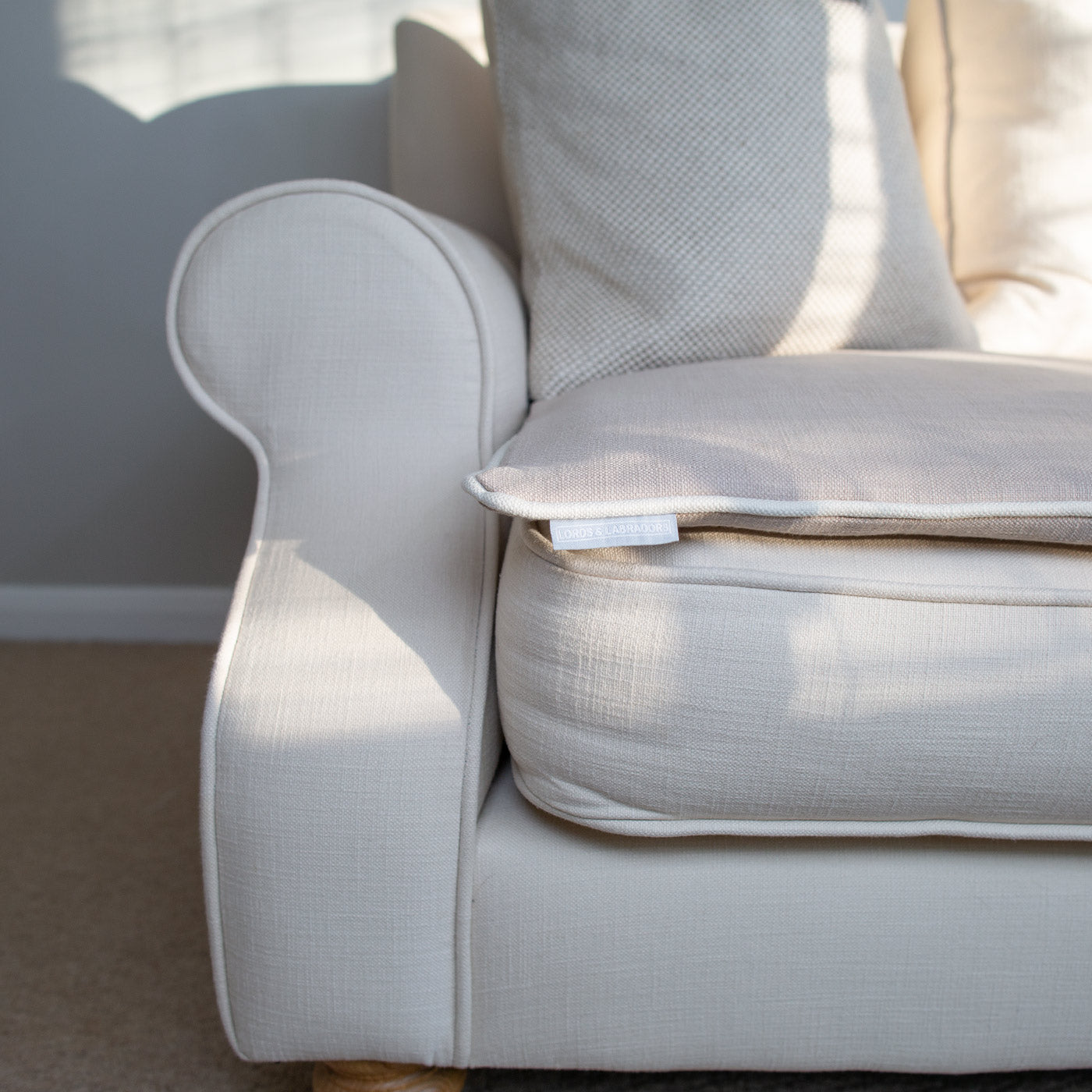 Luxury Savanna Oatmeal Sofa Topper | Dog Beds | Lords & Labradors