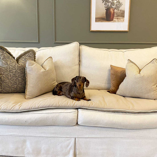 Luxury Savanna Oatmeal Sofa Topper | Dog Beds | Lords & Labradors