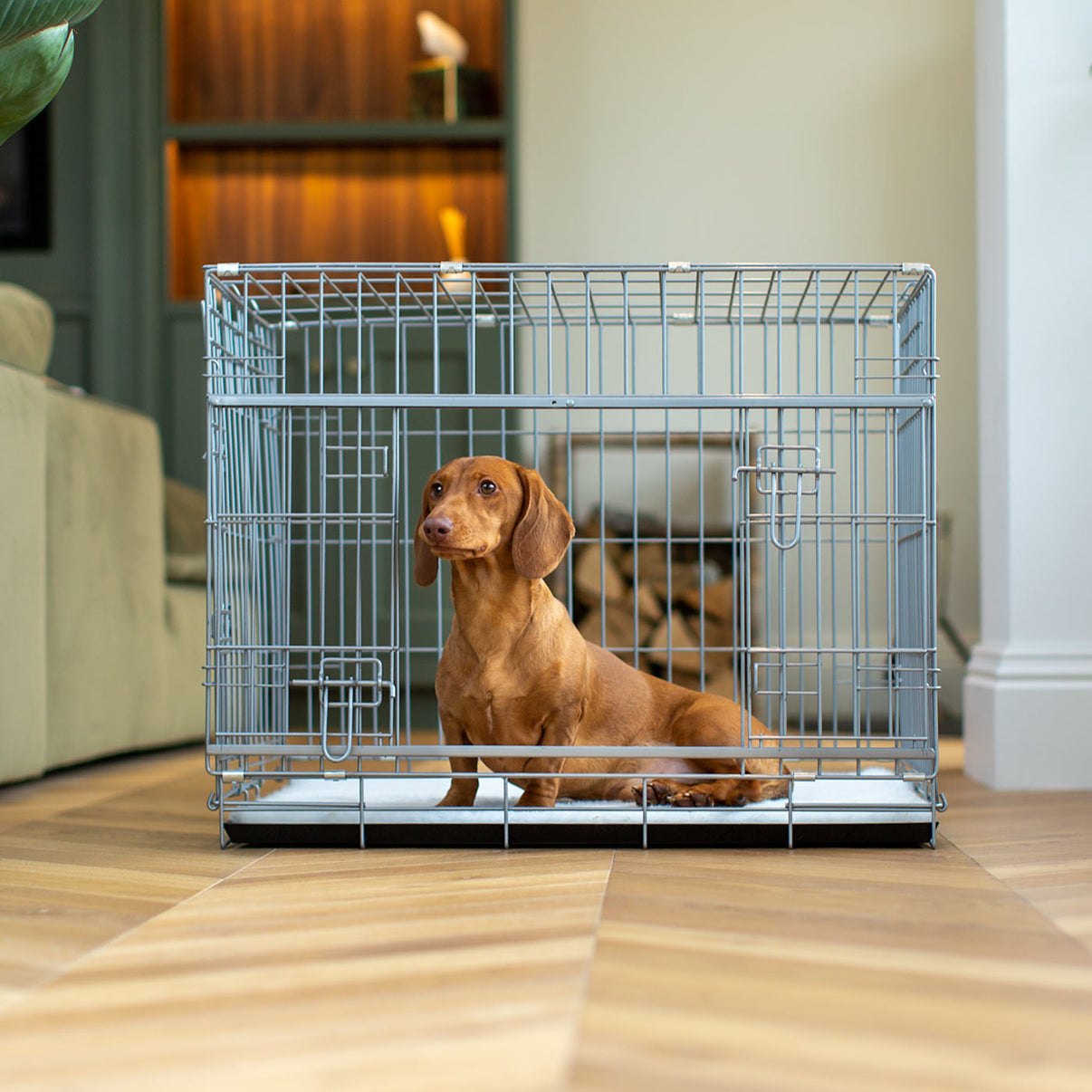 Grey Sliding Door Dog Crate | Metal Dog Crate | Lords and Labradors ...